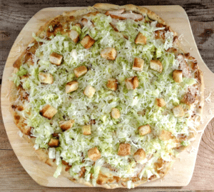 Chicken Caesar Salad Pizza - THE RECIPE BOWL