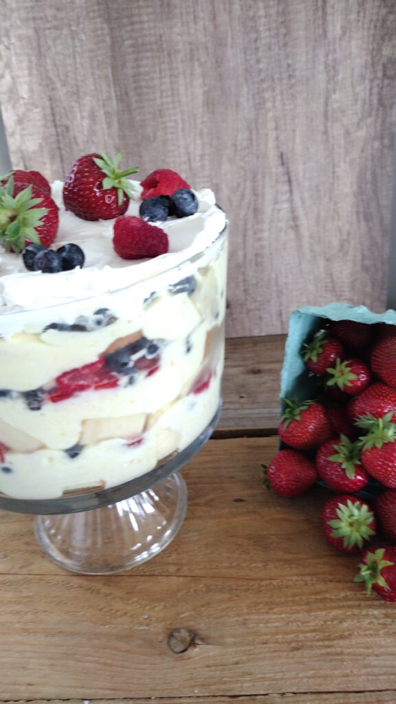 Easy Three Berry Trifle - THE RECIPE BOWL